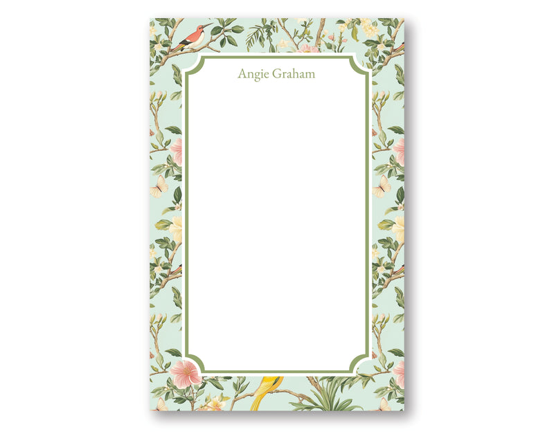 Celadon Songbirds Notepad – Southern Hospitality Co.