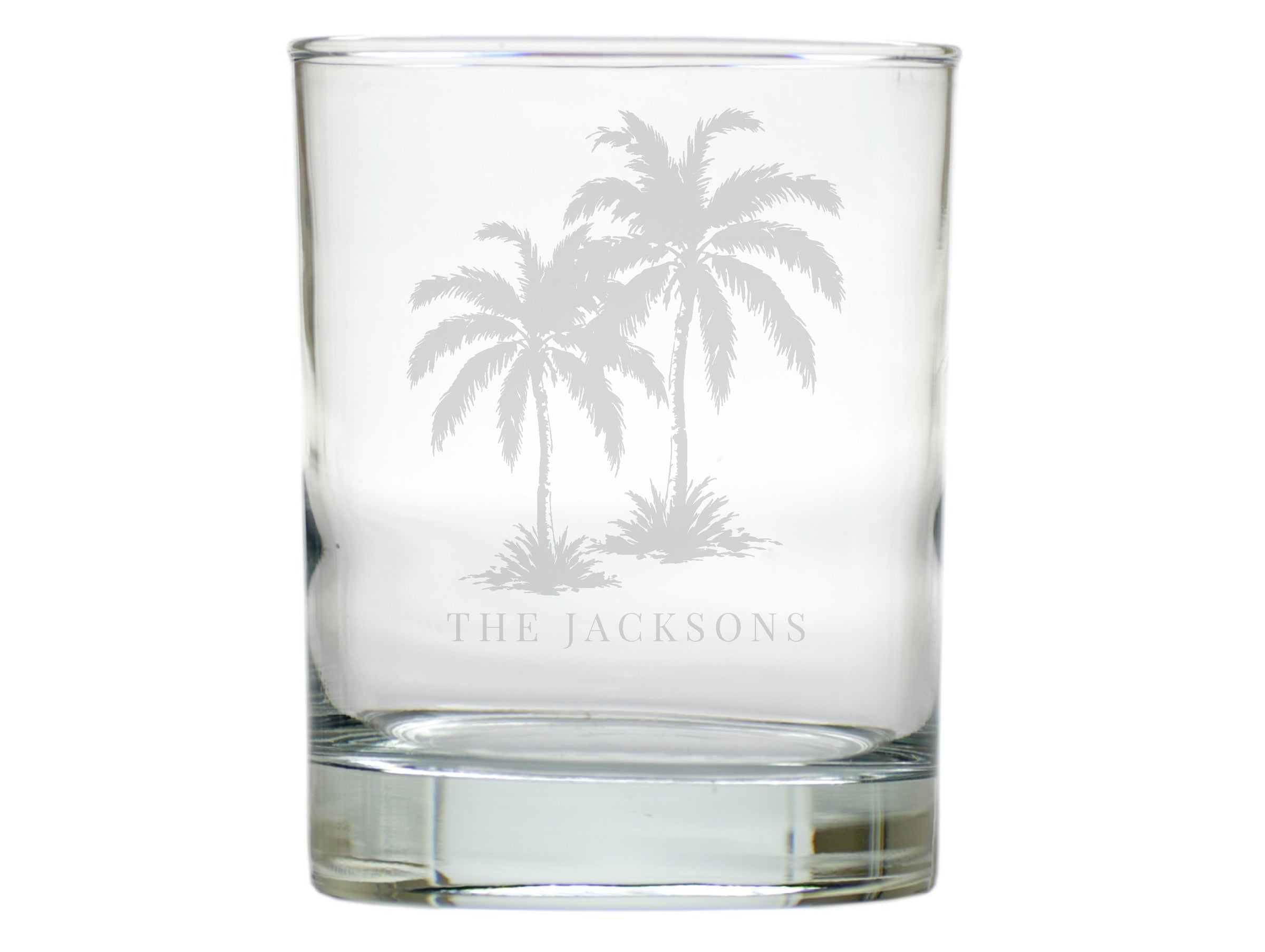 Coastal Palms Double Old Fashion Engraved Glasses – Southern ...