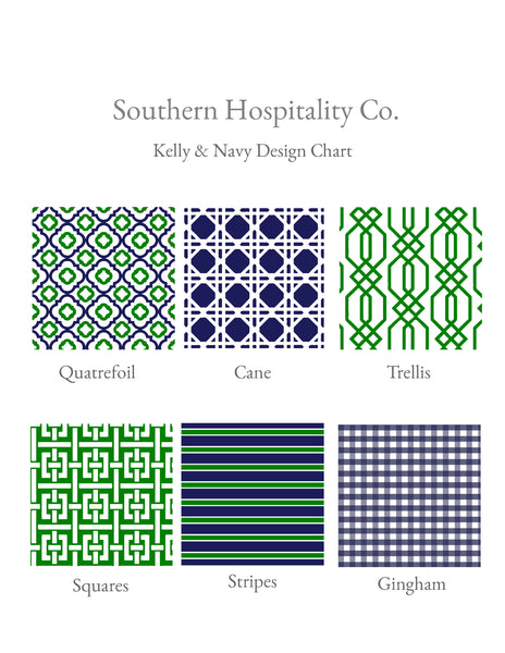 Kelly & Navy Fold-Over Stationery – Southern Hospitality Co.